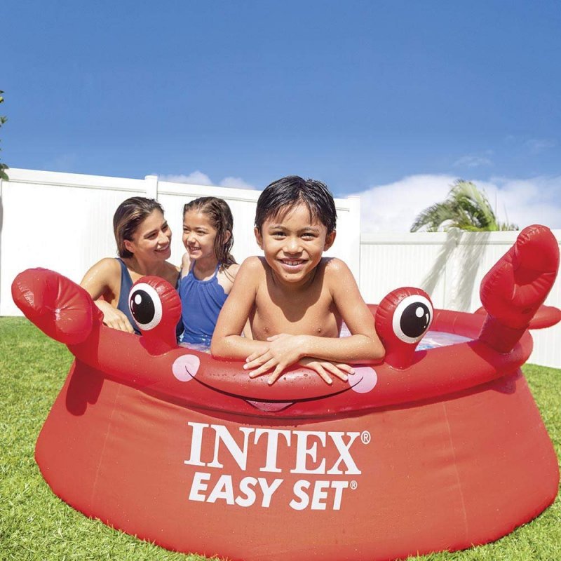 Intex Happy Crab Easy Set Pool 880L - 26100 Multi Køb nu | Heaven4kids.dk
